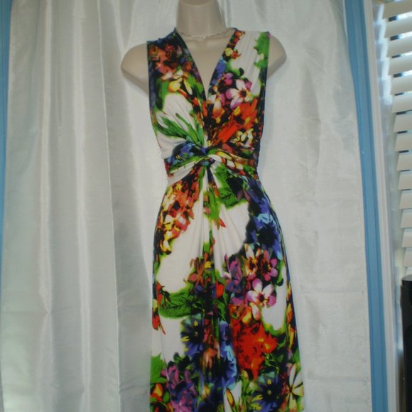 VENUS | Dresses | Venus New Sz M Floral Sleeveless Tie Back Dress ...